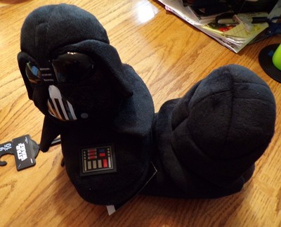 Star Wars DARTH VADER~Men's Slip On Plush (Scuff) SLIPPERS~NEW~Assorted ...