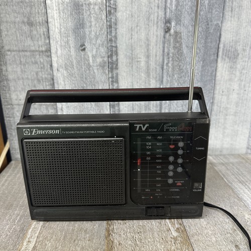 Vintage Emerson Mini Ghetto Blaster PM3911 TV FM AM Weather Tested ...