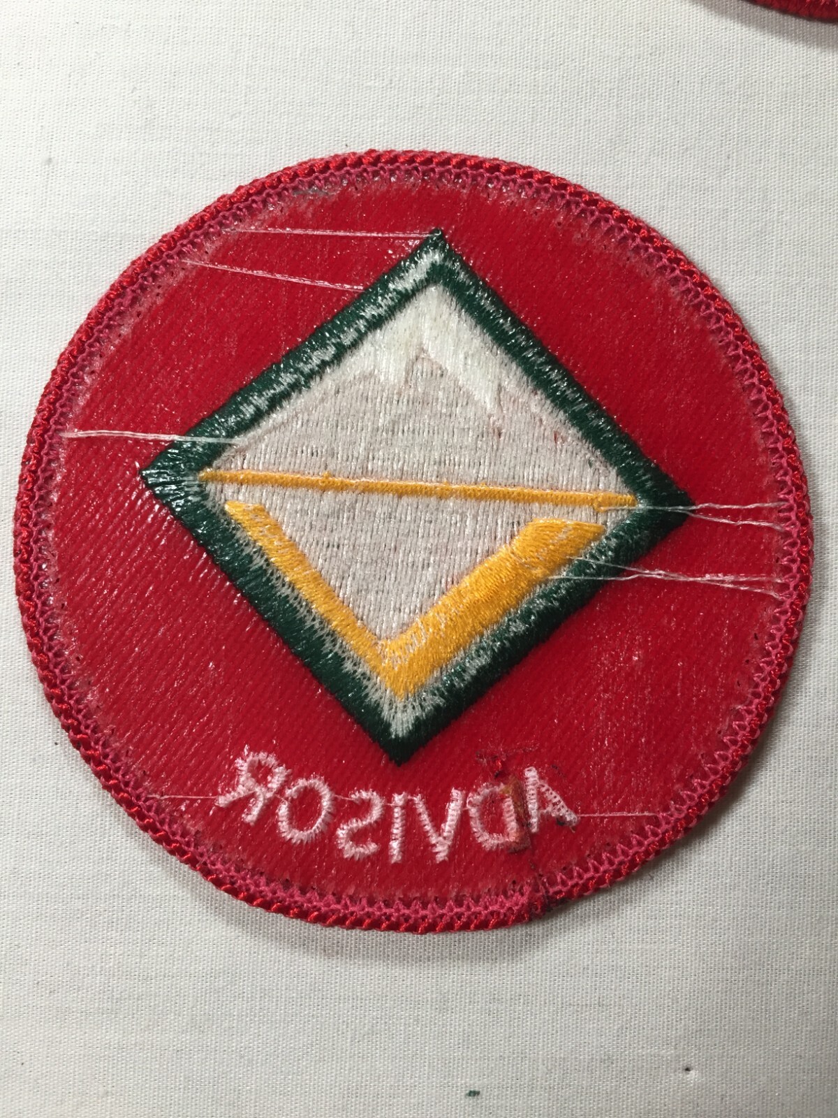 Venturing Advisor red plastic back BSA Position Patch | eBay