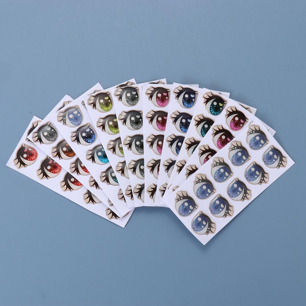 Love Cute Sticker Cartoon Eyes Stickers Face Organ Paster Clay Decals ...