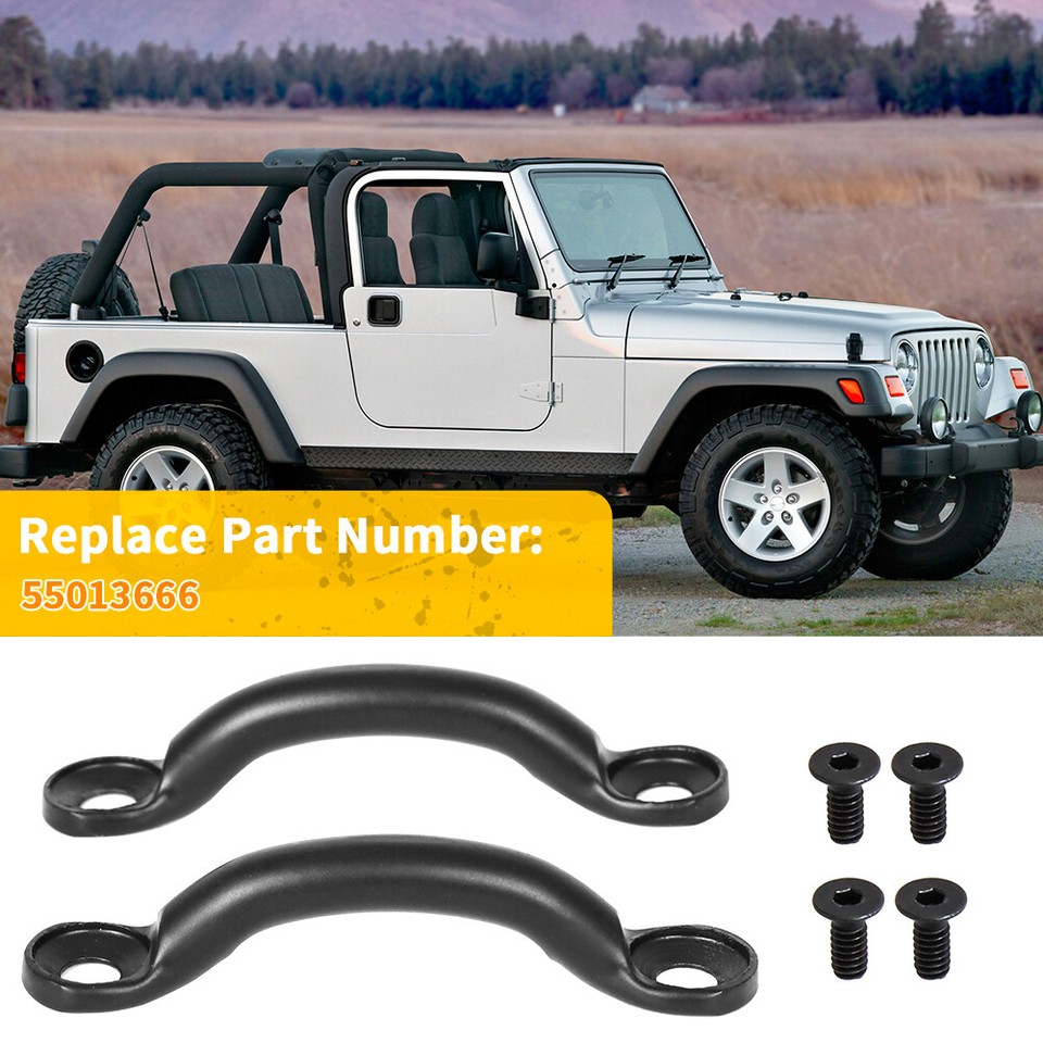 Door Footman Loop Strap Brackets w/ Torx Screws Kit For Jeep Wrangler ...