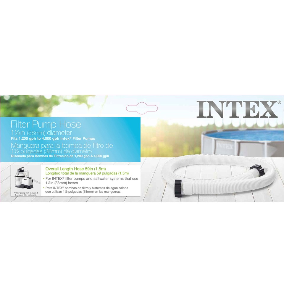 Intex 1.5" Diameter Accessory Pool Pump Replacement Hose - 59" (Open ...