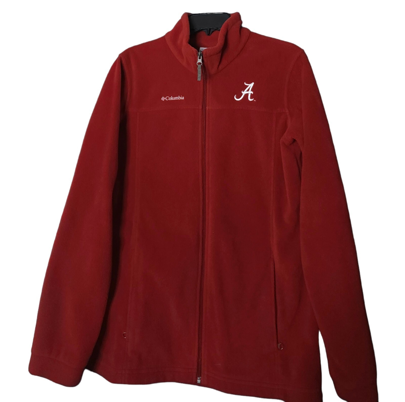 COLUMBIA Crimson Red ALABAMA Zip Front Fleece Jacket Womens / Mens ...