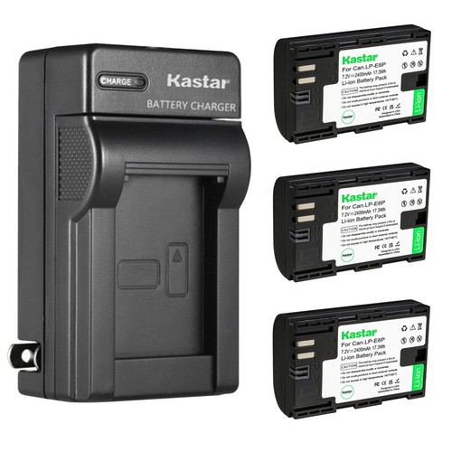 Kastar LP-E6P Battery AC Charger for Canon EOS R5 Mark II Mirrorless ...