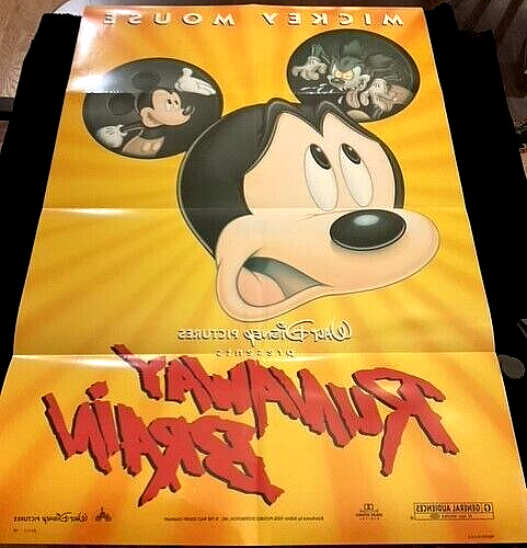 "Runaway Brain" - Original DS Movie Poster 27x40 1996 Mickey Mouse ...