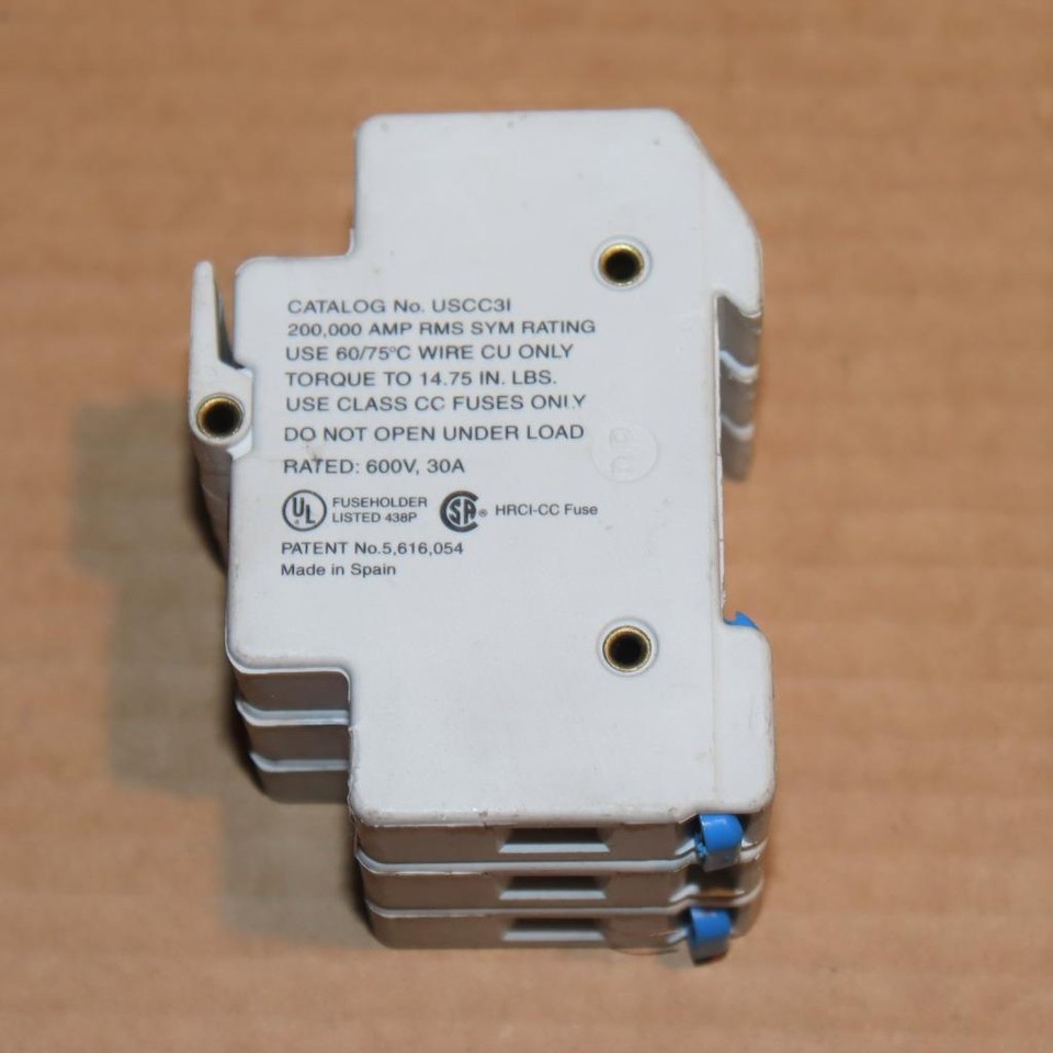 One Gould Ultrasafe USCC3I 3 Pole Fuse Holder 30 Amp 600 Volts | eBay