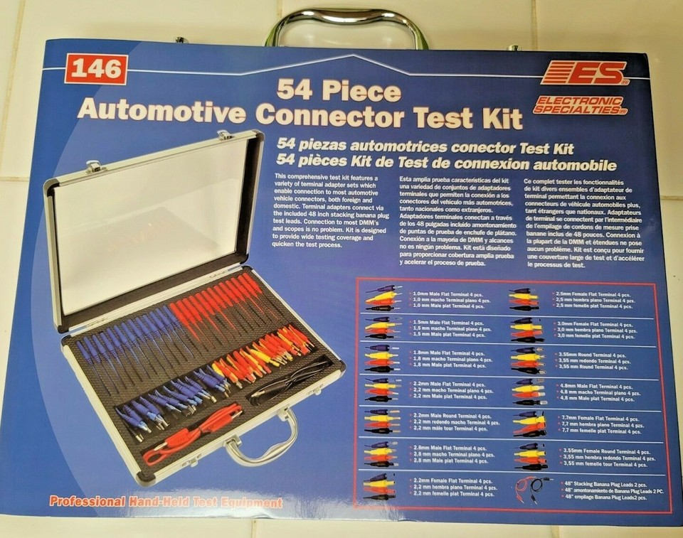 ESI 54pc Master Automotive Electrical Test Lead & Terminal Adapter Set ...