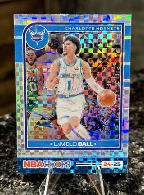 2024-25 NBA Hoops LAMELO BALL SP CHECKERBOARD PRIZM PREMIUM Charlotte ...