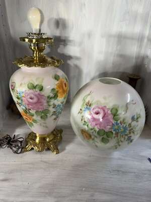 HUGE HOLLYWOOD REGENCY Era VICTORIAN GWTW Style FLOWER Painting PARLOR ...