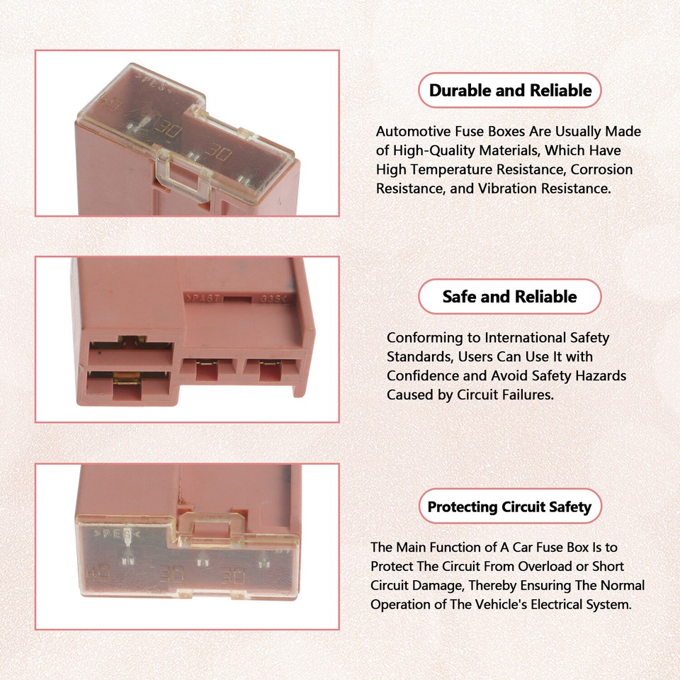 1 Pc Triple Fuse Box 40/30/30Amp Pink Fit for 2003-2006 Nissan 350Z ...