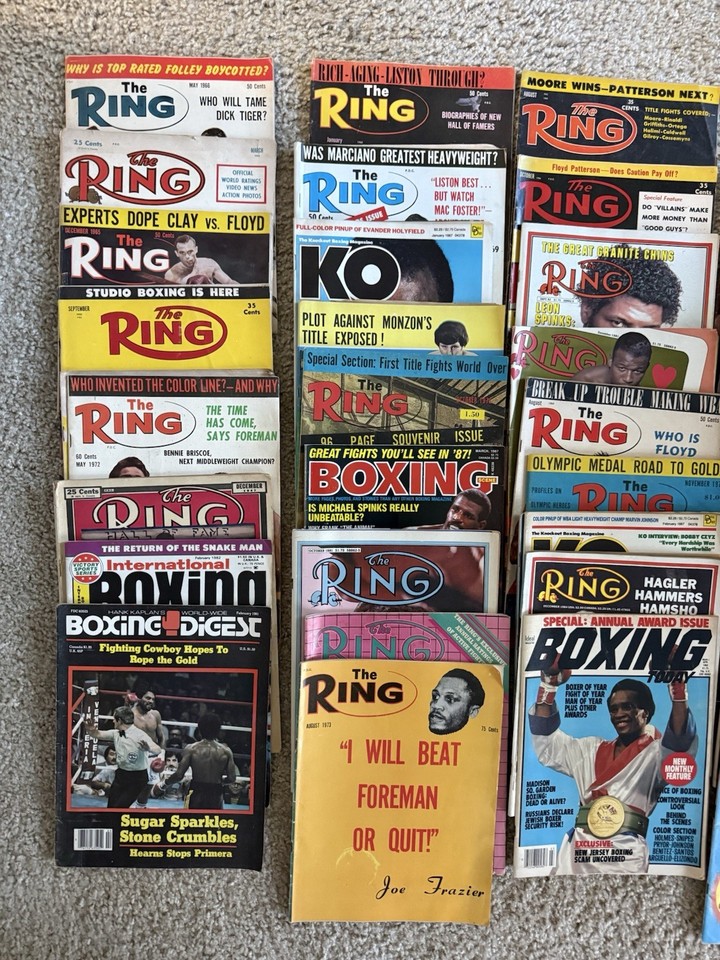 Vintage Boxing Magazine Collection Lot Of 40 | eBay