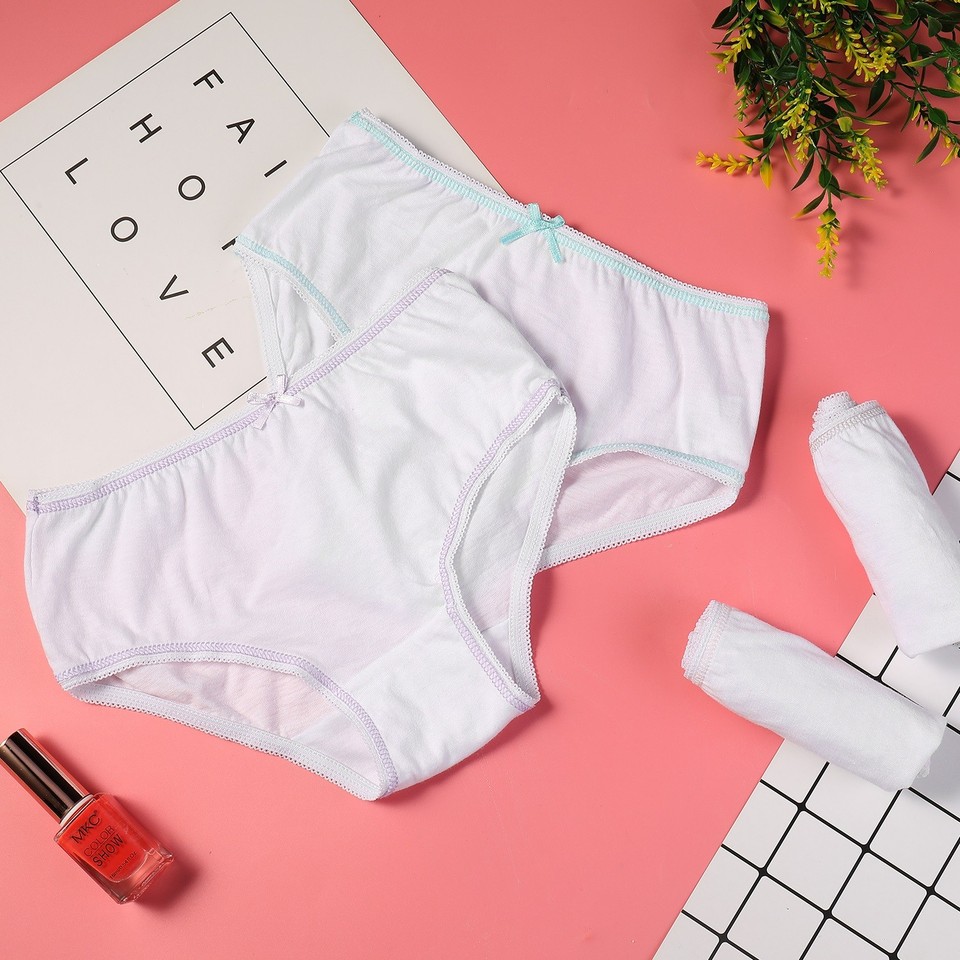 Buyless Fashion Girls Panties White Cotton Briefs Underwear Colored ...