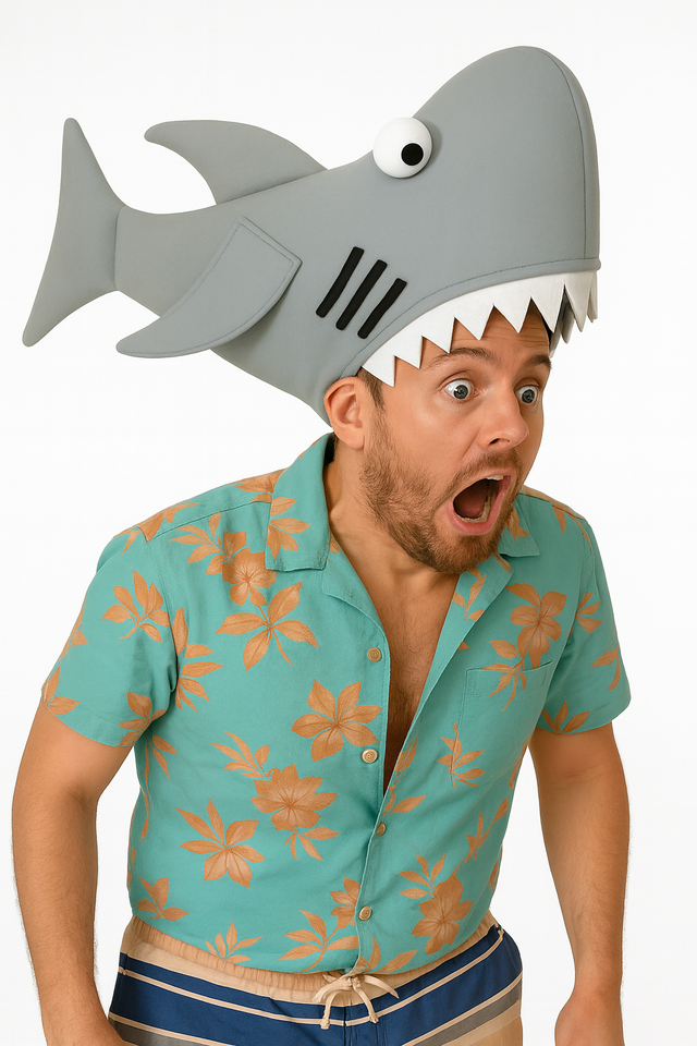 Funny Shark Bite Hat Fish Attack Animal Ocean Theme Novelty Costume ...