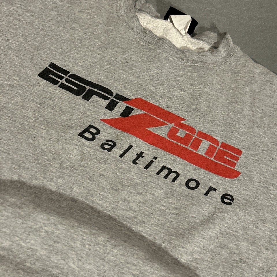 VTG ESPN Zone Baltimore Pullover Crewneck Sweatshirt - Mens Size XL | eBay
