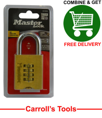 Master Lock 50mm Brass Resettable Combination Padlock 651DAU | eBay ...