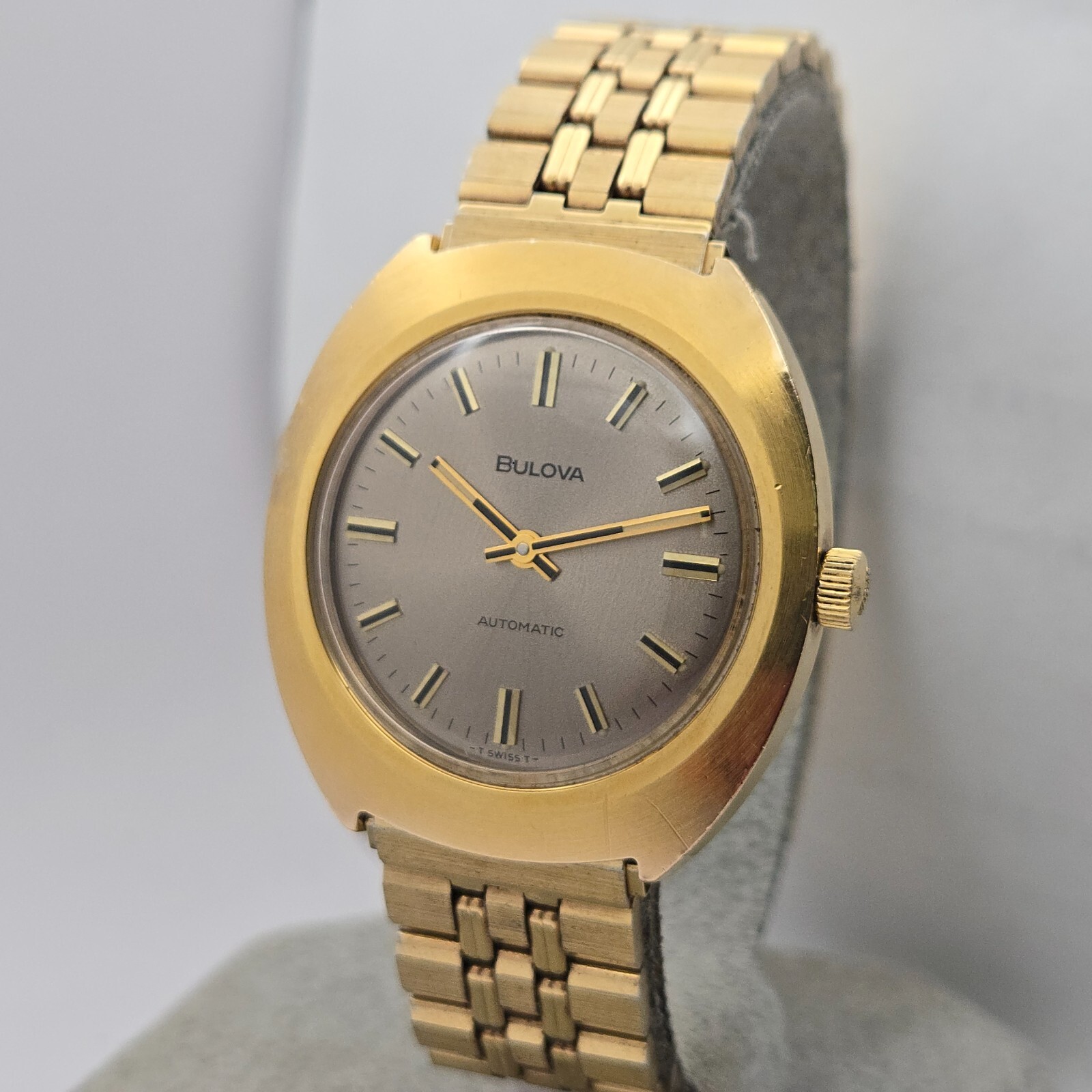 Vintage BULOVA men's automatic watch Micro rotor 12EBA 17Jewels swiss ...