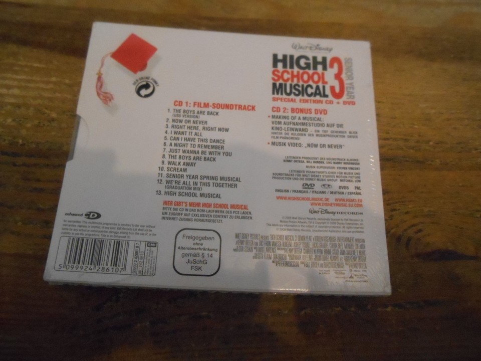 CD OST High School Musical 3 +DVD/Senior Year (13 Song) EMI DISNEY jc ...