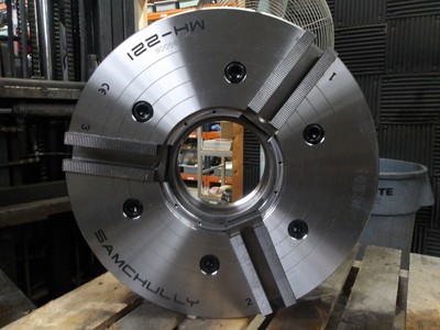Samchully 21" 3 Jaw Mega Bore Power chuck Plain Back Mount MH-221 (STK ...