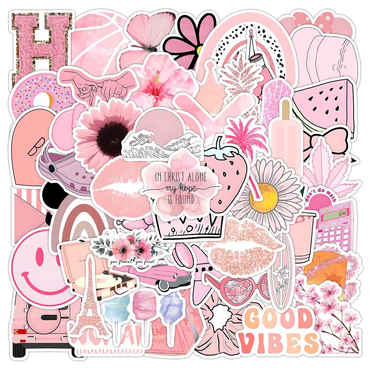 Synthetic Paint Brush Size 5 Pink Money Aesthetic Vinyl Sticker - 5 ...