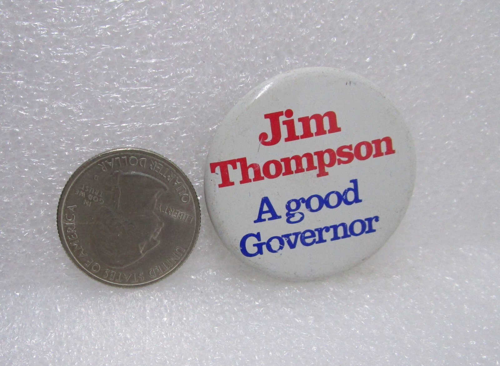 Jim Thompson A Good Governor Button Pin | eBay