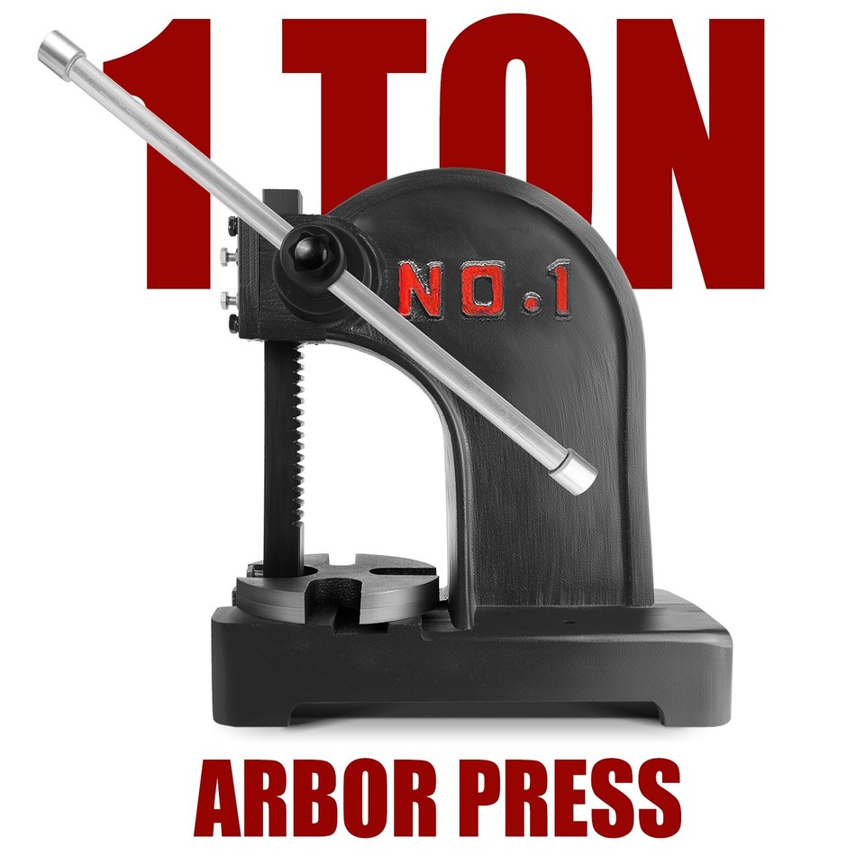 Arbor Press 1 Ton Manual Lever Press Cast Iron Heavy-duty Desktop Arbor ...