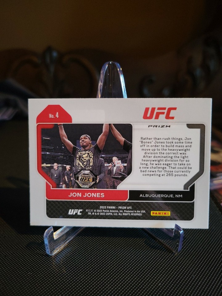 2022 Panini Prizm UFC JON JONES Card No 4 Red Wave | eBay