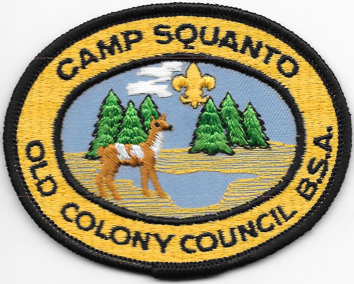 Camp Squanto Old Colony Council Black Bdr Oval Boy Scouts of America ...
