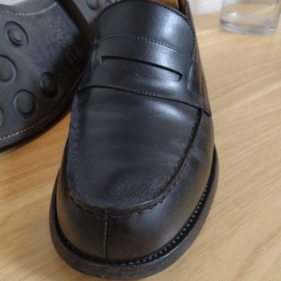 J.M.Weston 180 Signature Loafers 6D Black Leather Rubber Sole Used | eBay