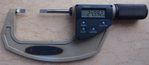 Mitutoyo 422-412 Digimatic Blade Micrometer Non-Rotating Spindle, 25 ...