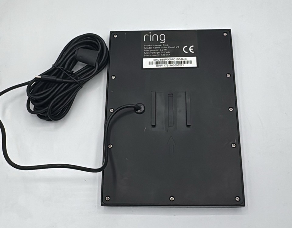 Ring Solar Panel (2nd Generation) - Black - Micro-USB (/RT6-23036 ...