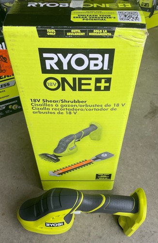 RYOBI ONE+ 18V Cordless Grass Shear and Shrubber Trimmer Tool Only No ...