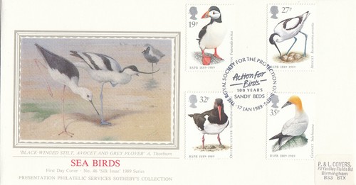 (109854) Sea Birds GB PPS Sothebys FDC RSPB Sandy 1989 | eBay