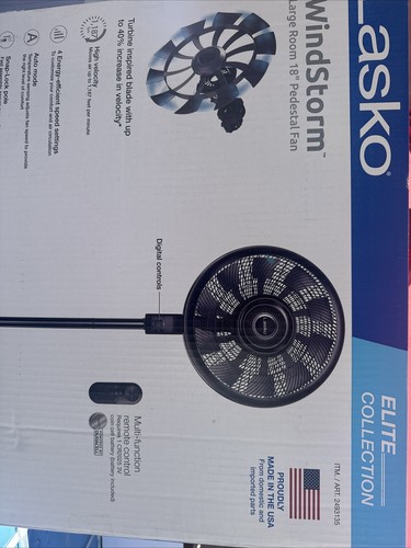 Lasko 18″ Adjustable Cyclone Pedestal Fan - Black 46013452078| eBay