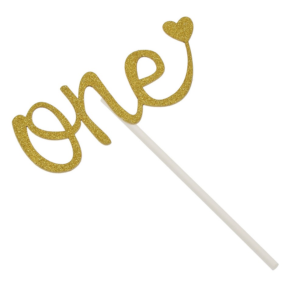 5X One Letter Cake Topper for Baby Girl Boy 1st Birthday Glitter Silver ...