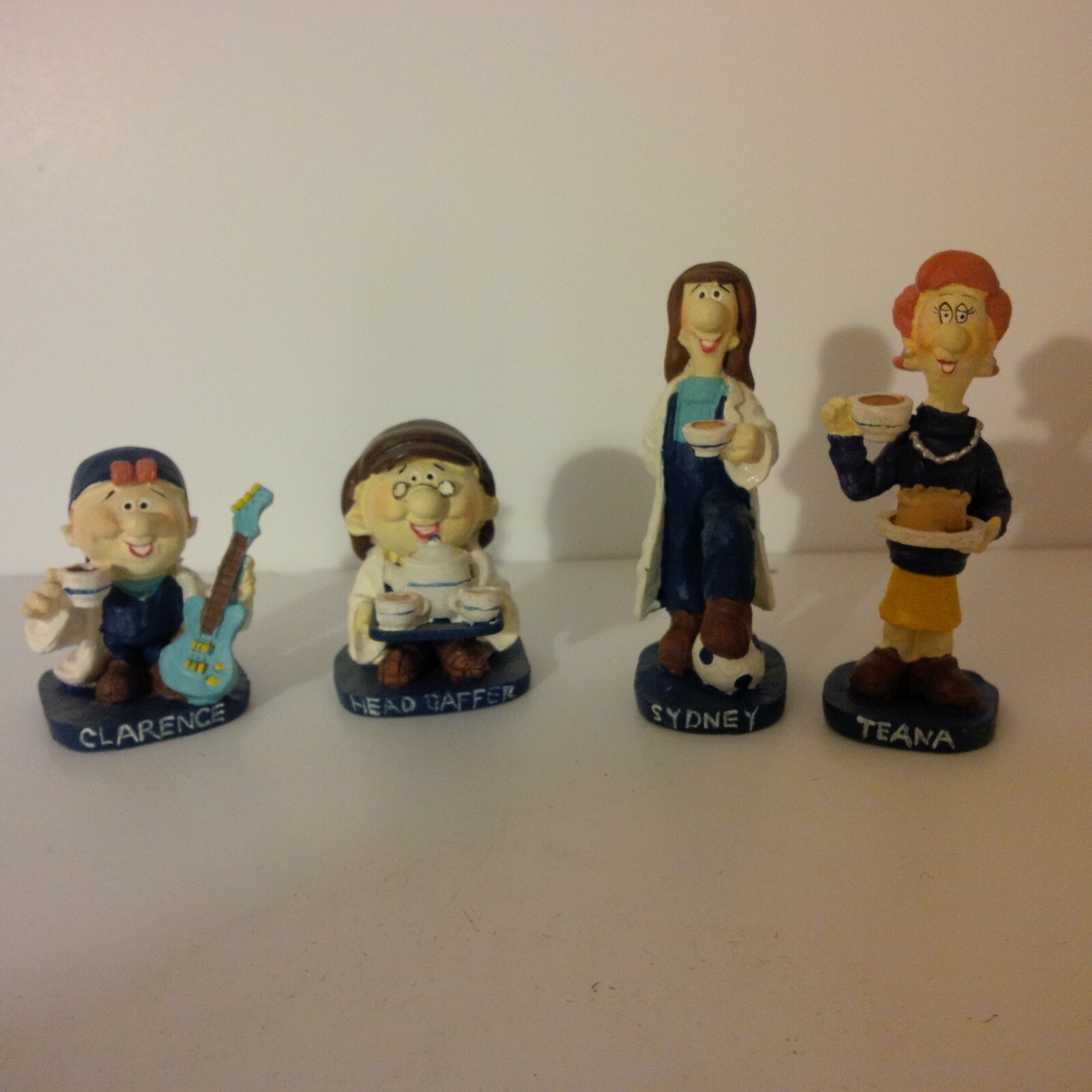 SET OF 4 TETLEY TEA PROMOTIONAL FIGURINES FROM THE 1995 | eBay