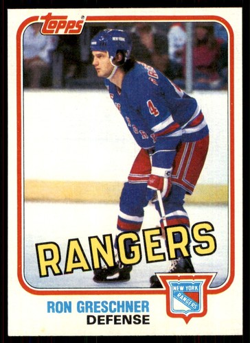 1981-82 Topps Ron Greschner New York Rangers #97 | eBay
