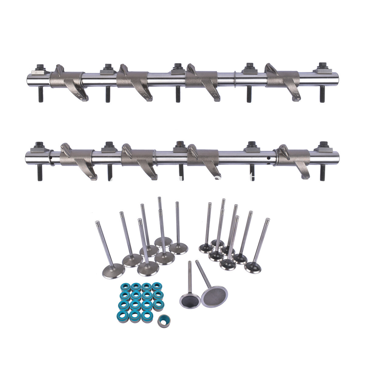 Intake Exhuast Rocker Arm & Valves Kit For Chrysler Dodge Ram Jeep 5.7L ...