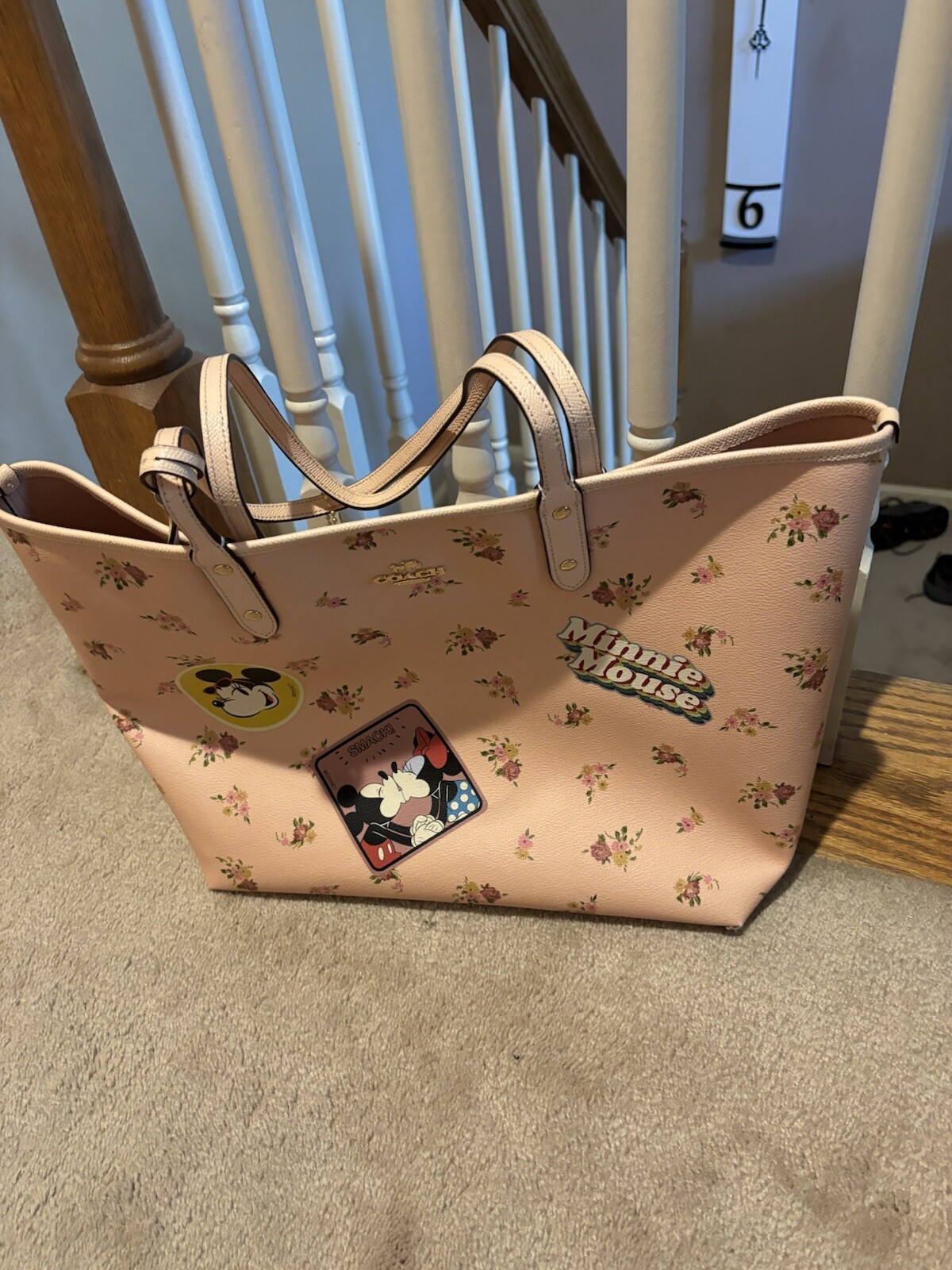 Coach minnie mouse PINK reversible, floral purse--GOO… - Gem