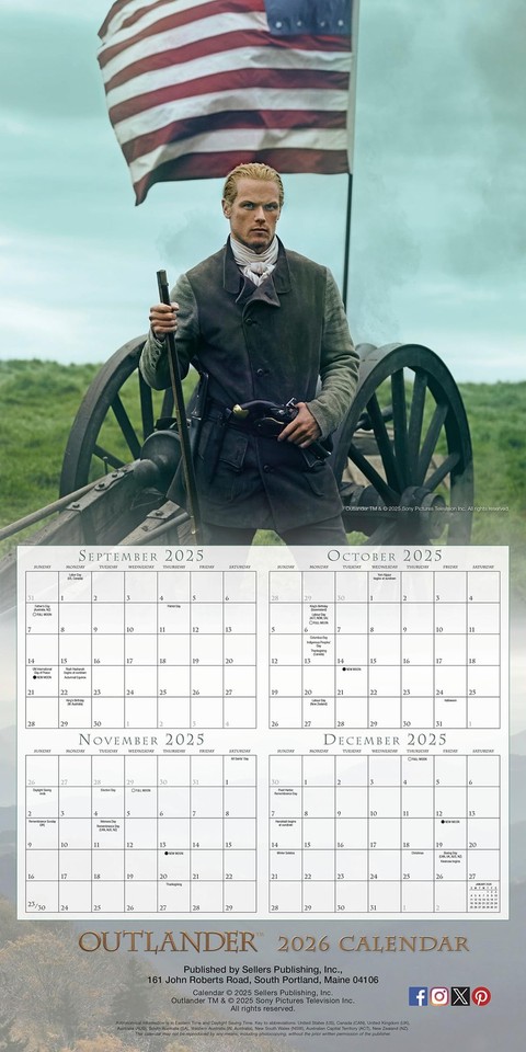 Outlander 2026 Wall Calendar, 12-Month Timeless Romance | eBay