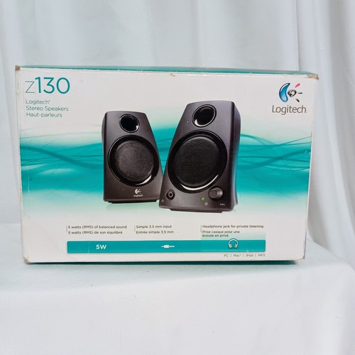 Logitech Z130 Wired PC Speakers - Black (980-000417) | eBay