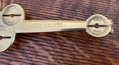 1855 JOHN ALLENDER COUNTERFEIT GOLD COIN DETECTOR $1 $2.5 $3 $5 $10 $20 ...