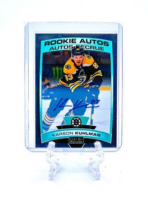 KARSON KUHLMAN 2019 O-Pee-Chee Platinum #R-KK ROOKIE AUTOS BRUINS RC ...