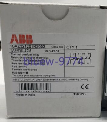 New ABB TA75DU-42M Overload relay TA75DU-42M | eBay