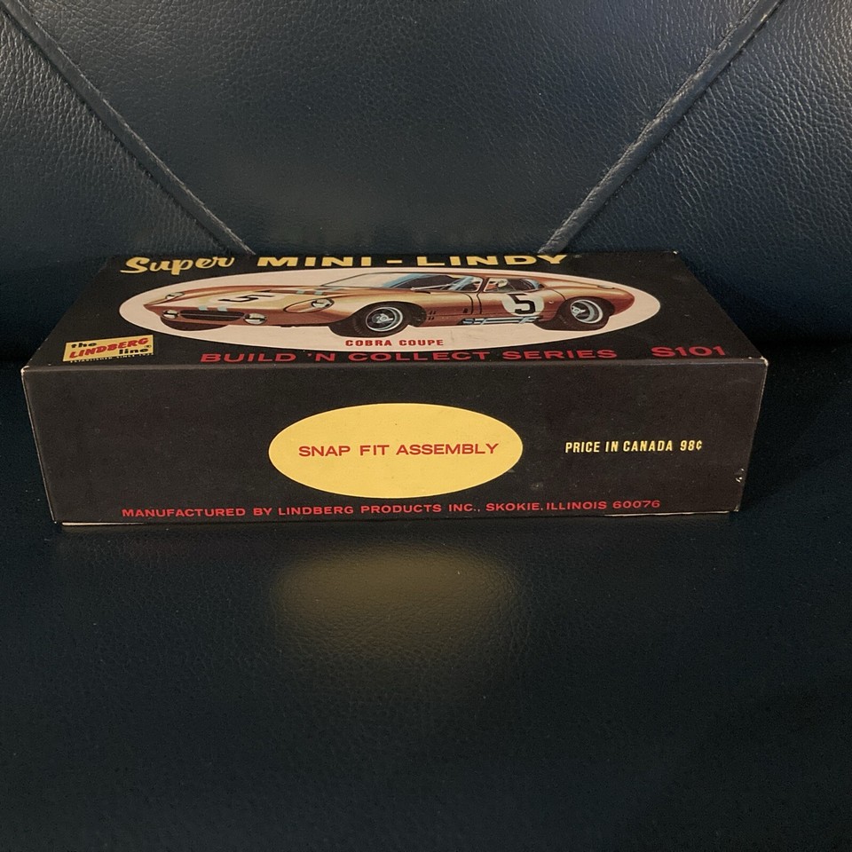 Rare Vintage Lindberg Super Mini- Lindy Cobra Coupe 1:32 Model Snap Kit ...