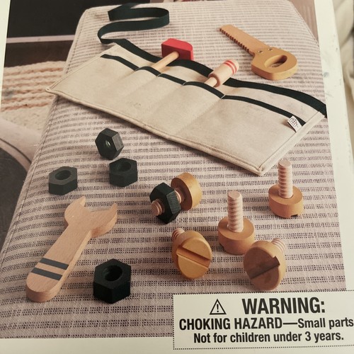 Hearth & Hand Magnolia Wood Kids Tool Belt Tool Set Toy New | eBay