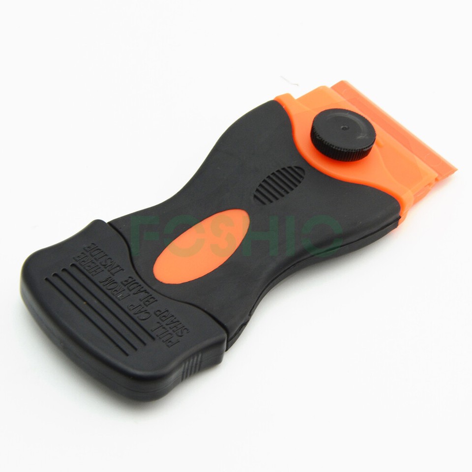 100 Plastic Razor Blades and Razor Scraper Double Edged Sticker Removal ...