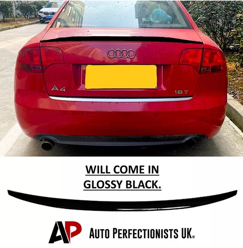 Audi A4 S4 RS4 B7 Saloon Gloss Black Rear Boot Lip Spoiler Wing 2004 ...