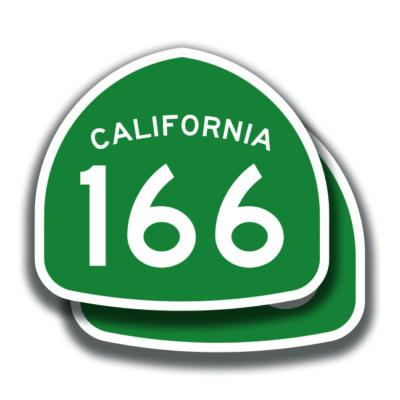 CALIFORNIA STATE ROUTE 166 STICKER 2 Decals Road Sign Bogo Highway | eBay