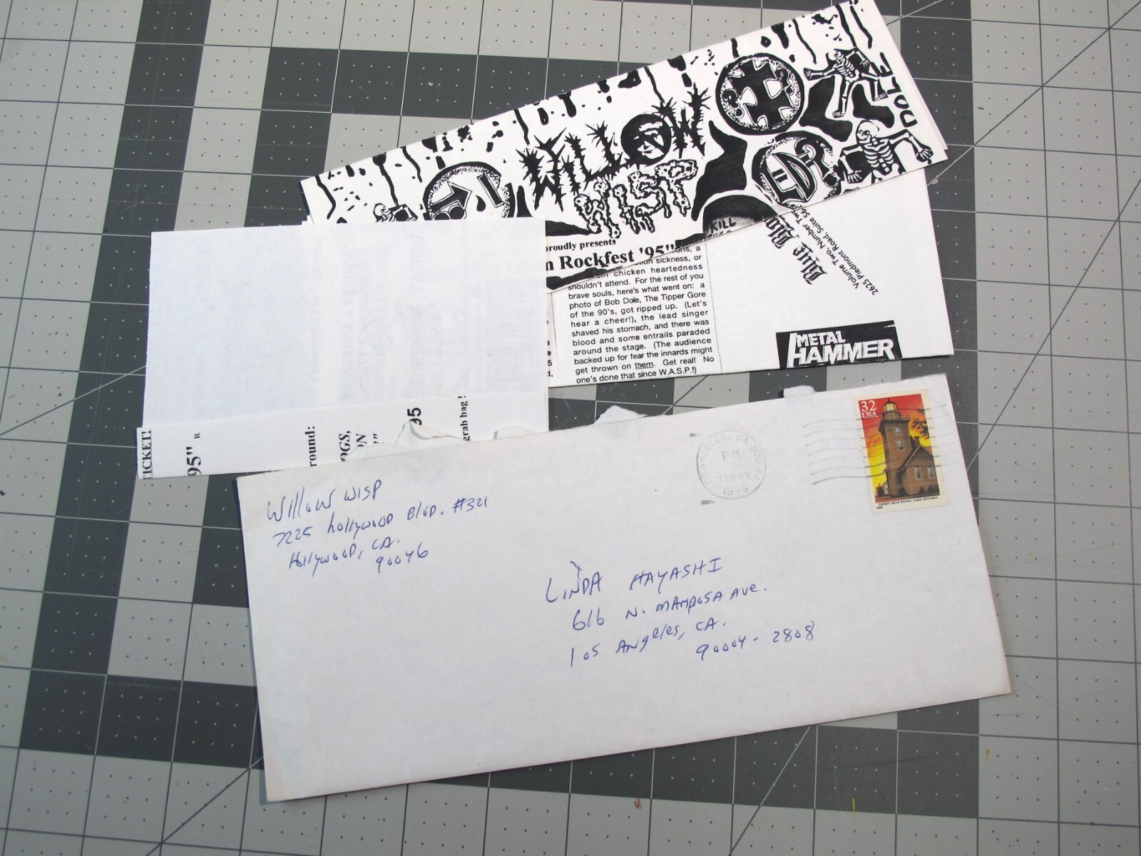 vtg 1990s heavy metal flyer archive lot - Willow Wisp Glam Experimental ...