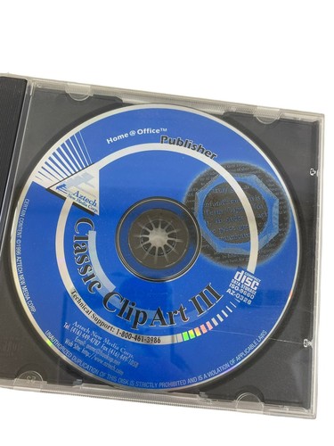 Vintage home office publisher Classic clip art 3 Aztech Media Cd rom | eBay